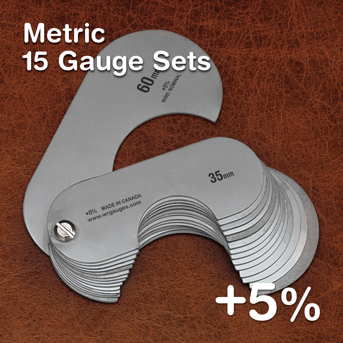 Stainless - Metric +5% (15 Gauge Sets) – Sheave Gauges Online