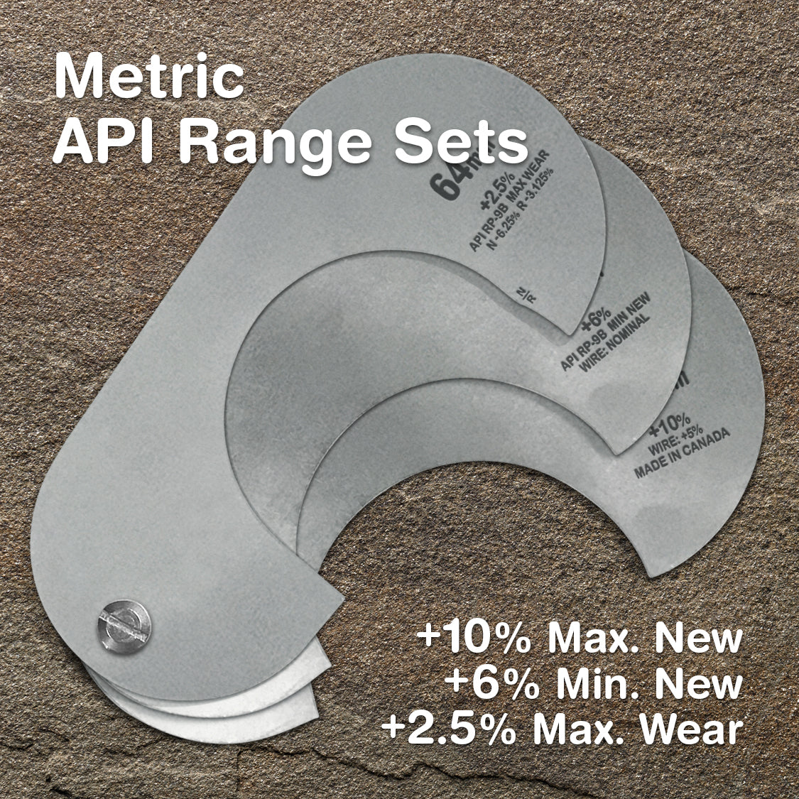 Stainless Range Sets - Metric - API RP 9B – Sheave Gauges Online